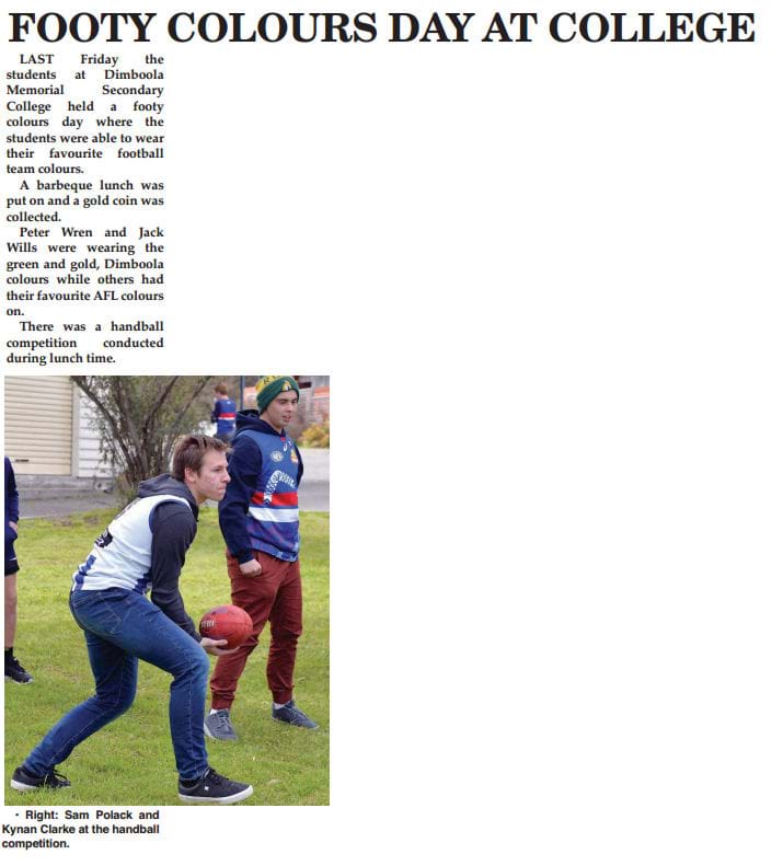 News and Media | Footy Colours Day in the community