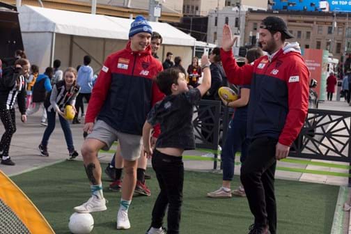 Footy Colours Day takes over Federation Square